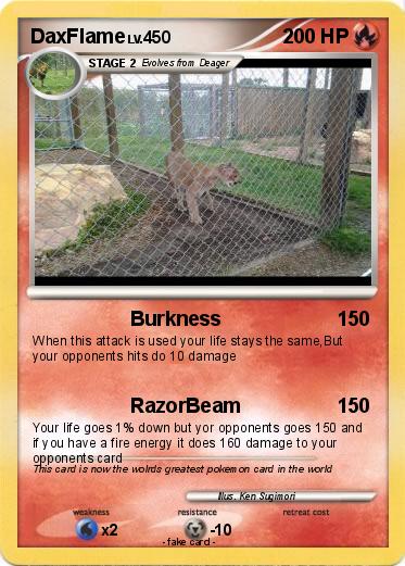 Pokémon DaxFlame - Burkness - My Pokemon Card