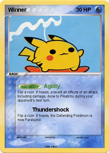 Pokémon Winner 68 68 - Agility - My Pokemon Card