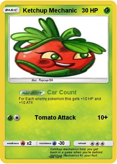 Pokémon Ketchup Mechanic - Car Count - My Pokemon Card