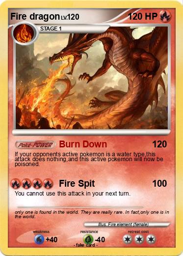 Pokémon Fire dragon 793 793 - Burn Down - My Pokemon Card