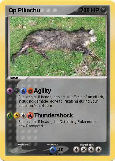 Pokémon Op Pikachu 8 8 - Agility - My Pokemon Card