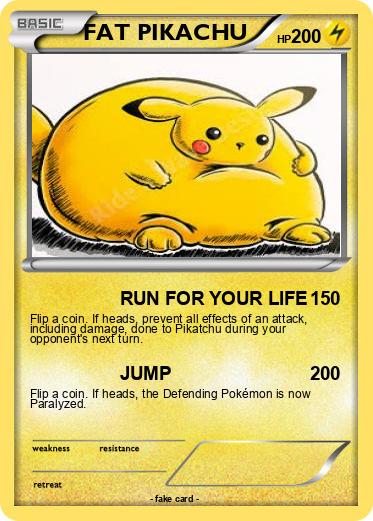 Pokémon FAT PIKACHU 281 281 - RUN FOR YOUR LIFE - My Pokemon Card