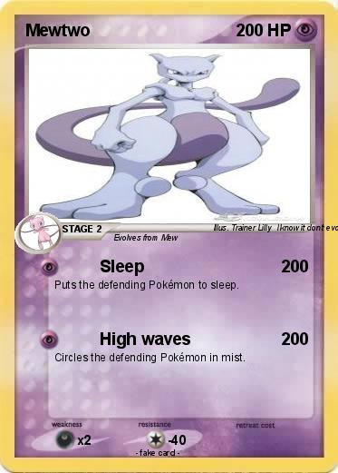 Pokémon Mewtwo 2514 2514 - Sleep - My Pokemon Card