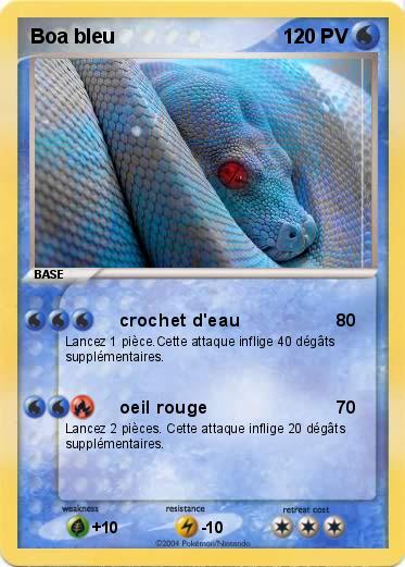 Pokémon Boa bleu - crochet d'eau - Ma carte Pokémon