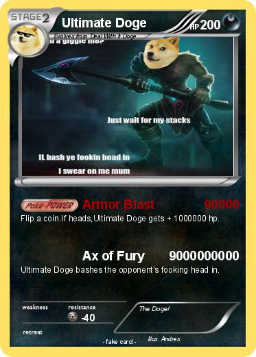 Pokémon Ultimate Doge 5 5 - Armor Blast 90000 - My Pokemon Card