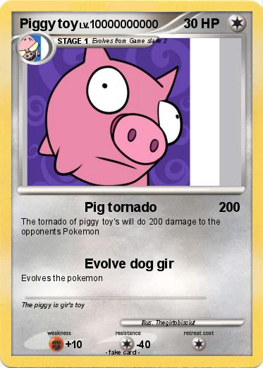 Pokémon Piggy toy 1 1 - Pig tornado - My Pokemon Card