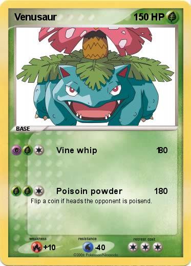 Pokémon Venusaur 54 54 - Vine whip 1 - My Pokemon Card