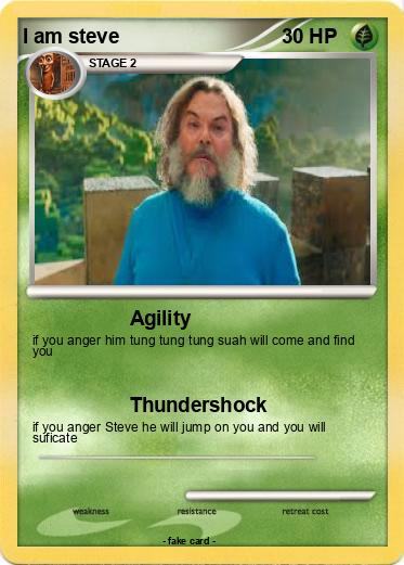 Pokémon I am steve 13 13 - Agility - My Pokemon Card