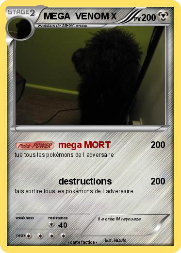 Pokémon MEGA VENOM X - mega MORT - Ma carte Pokémon