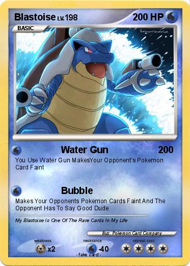 Pokémon Blastoise 1672 1672 - Water Gun - My Pokemon Card