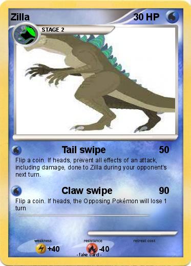 Pokémon Zilla 193 193 - Tail swipe - My Pokemon Card