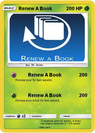 Pokémon Renew A Book - Renew A Book - My Pokemon Card