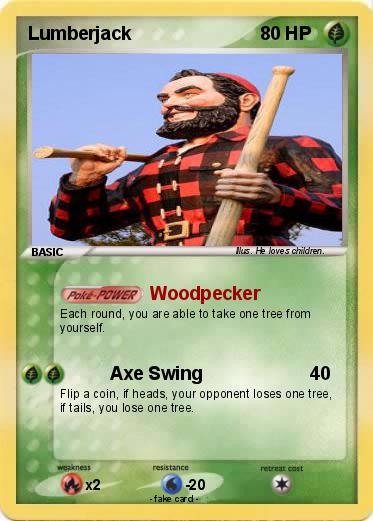 Pokémon Lumberjack 3 3 - Woodpecker - My Pokemon Card