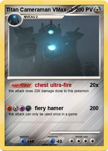 Pokémon Titan Cameraman VMax - chest ultra-fire - Ma carte Pokémon