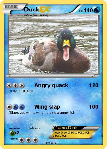Pokémon Duck 484 484 - Angry quack - My Pokemon Card