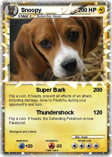 Pokémon Snoopy 257 257 - Super Bark - My Pokemon Card