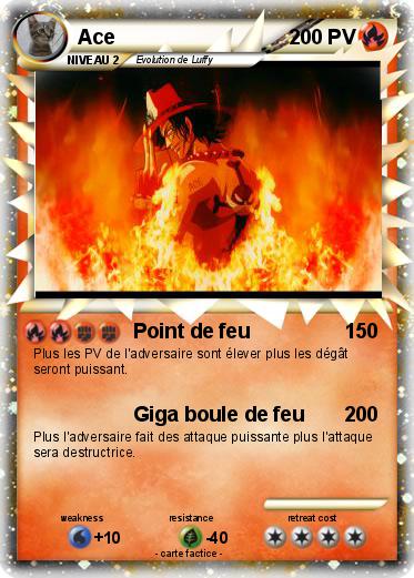 Pokémon Ace 834 834 - Point de feu - Ma carte Pokémon
