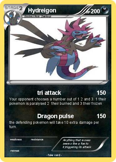 Pokémon Hydreigon 398 398 - tri attack - My Pokemon Card