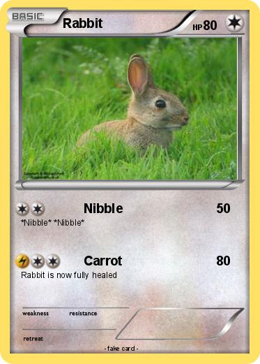 Pokémon Rabbit 100 100 - Nibble - My Pokemon Card
