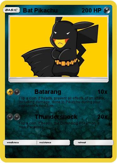 Pokémon Bat Pikachu 10 10 - Batarang - My Pokemon Card