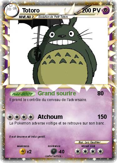 Pokémon Totoro 110 110 - Grand sourire - Ma carte Pokémon