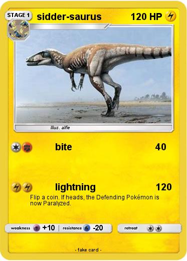 Pokémon sidder saurus - bite - My Pokemon Card