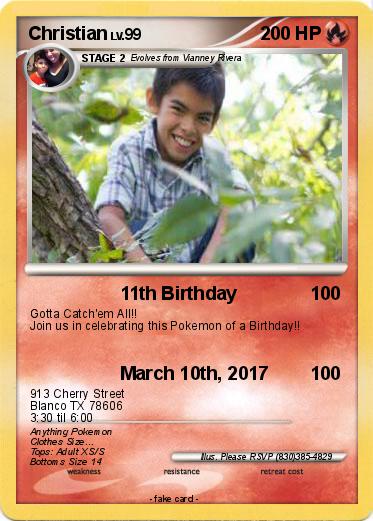 Pokémon Christian 532 532 - 11th Birthday - My Pokemon Card