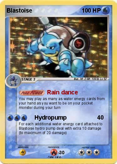 Pokémon Blastoise 2282 2282 - Rain dance - My Pokemon Card