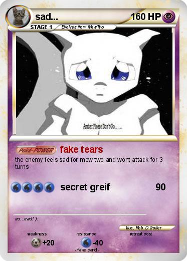 Pokémon sad 322 322 - fake tears - My Pokemon Card