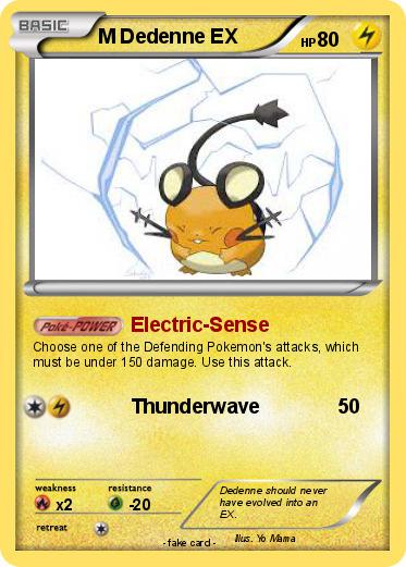 Pokémon M Dedenne EX - Electric-Sense - My Pokemon Card