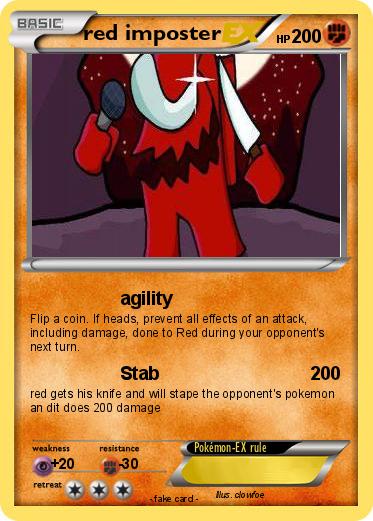 Pokémon red imposter 6 6 - agility - My Pokemon Card