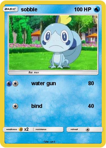 Pokémon sobble 78 78 - water gun - My Pokemon Card