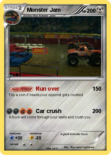 Pokémon Monster Jam 9 9 - Run over - My Pokemon Card
