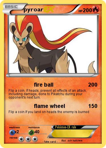 Pokémon pyroar 102 102 - fire ball - My Pokemon Card