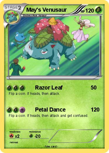 Pokémon May s Venusaur - Razor Leaf - My Pokemon Card