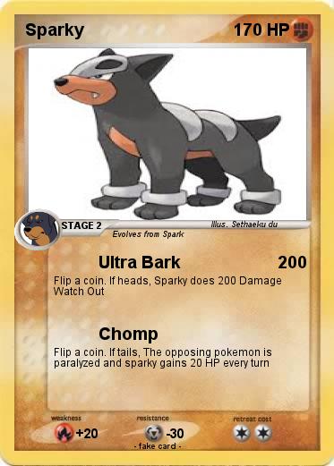 Pokémon Sparky 244 244 - Ultra Bark - My Pokemon Card