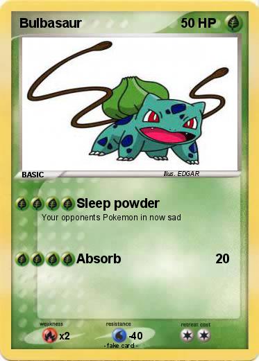 Pokémon Bulbasaur 1177 1177 - Sleep powder - My Pokemon Card