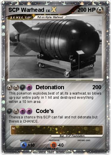 Pokémon SCP Warhead - Detonation - My Pokemon Card