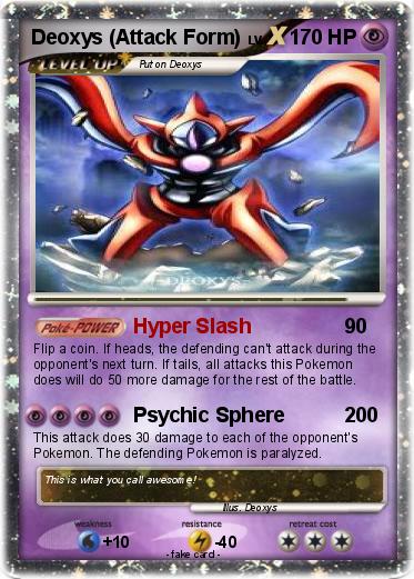 Pokémon Deoxys Attack Form 27 27 - Hyper Slash - My Pokemon Card