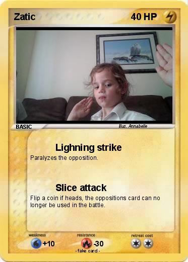 Pokémon Zatic - Lighning strike - My Pokemon Card