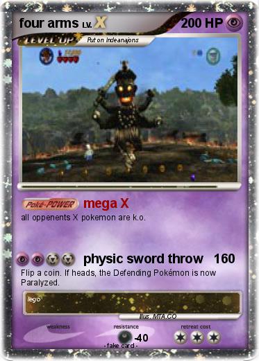 Pokémon four arms 39 39 - mega X - My Pokemon Card