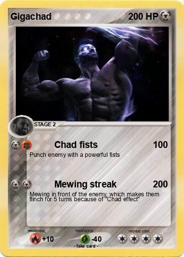 Pokémon Gigachad 274 274 - Chad fists - My Pokemon Card