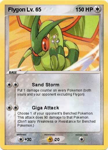 Pokémon Flygon Lv 65 65 - Sand Storm - My Pokemon Card