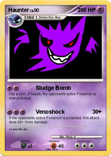 Pokémon Haunter 432 432 - Sludge Bomb - My Pokemon Card