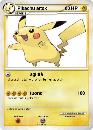 Pokémon Pikachu attak - agilità - My Pokemon Card