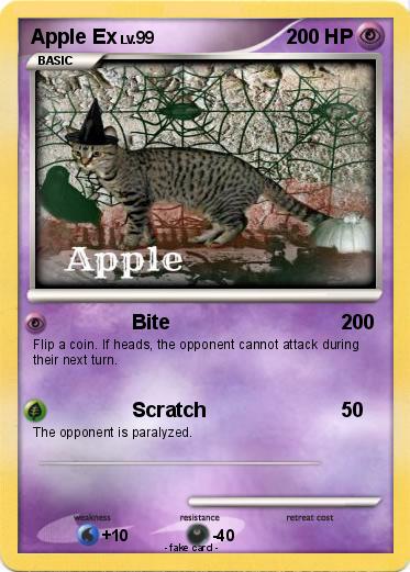 Pokémon Apple Ex 3 3 - Bite - My Pokemon Card