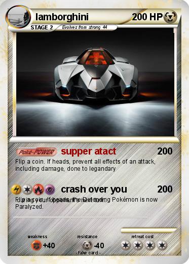 Pokémon lamborghini 704 704 - supper atact - My Pokemon Card
