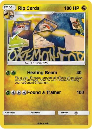 Pokémon Rip Cards 1 1 - Healing Beam - My Pokemon Card
