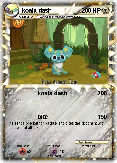 Pokémon koala dash - koala dash - My Pokemon Card