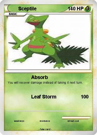 Pokémon Sceptile 259 259 - Absorb - My Pokemon Card